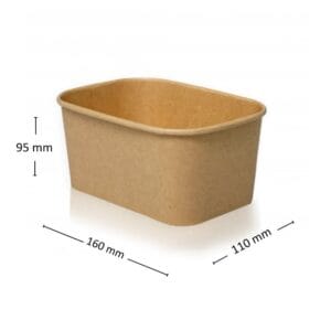 Large 35oz/1000ml Paper Rectangular Container - Regal Pack