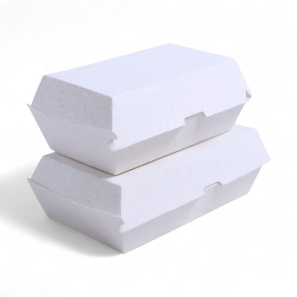 Biodegradable leak-proof White Snack Boxes - Regular and Large